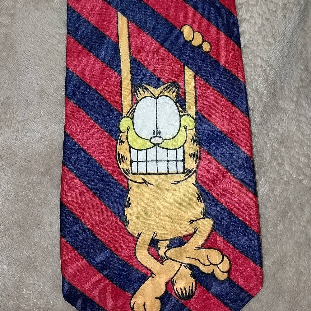 1978 Garfield The Lasagna Eating Cat Hanging Out Tie … - Gem